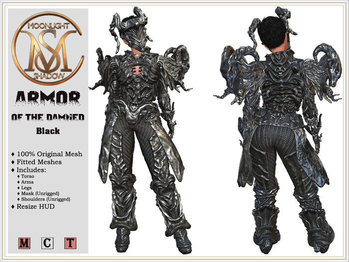 Second Life Marketplace - [MoonSha] Armor of the Damned - Female ...